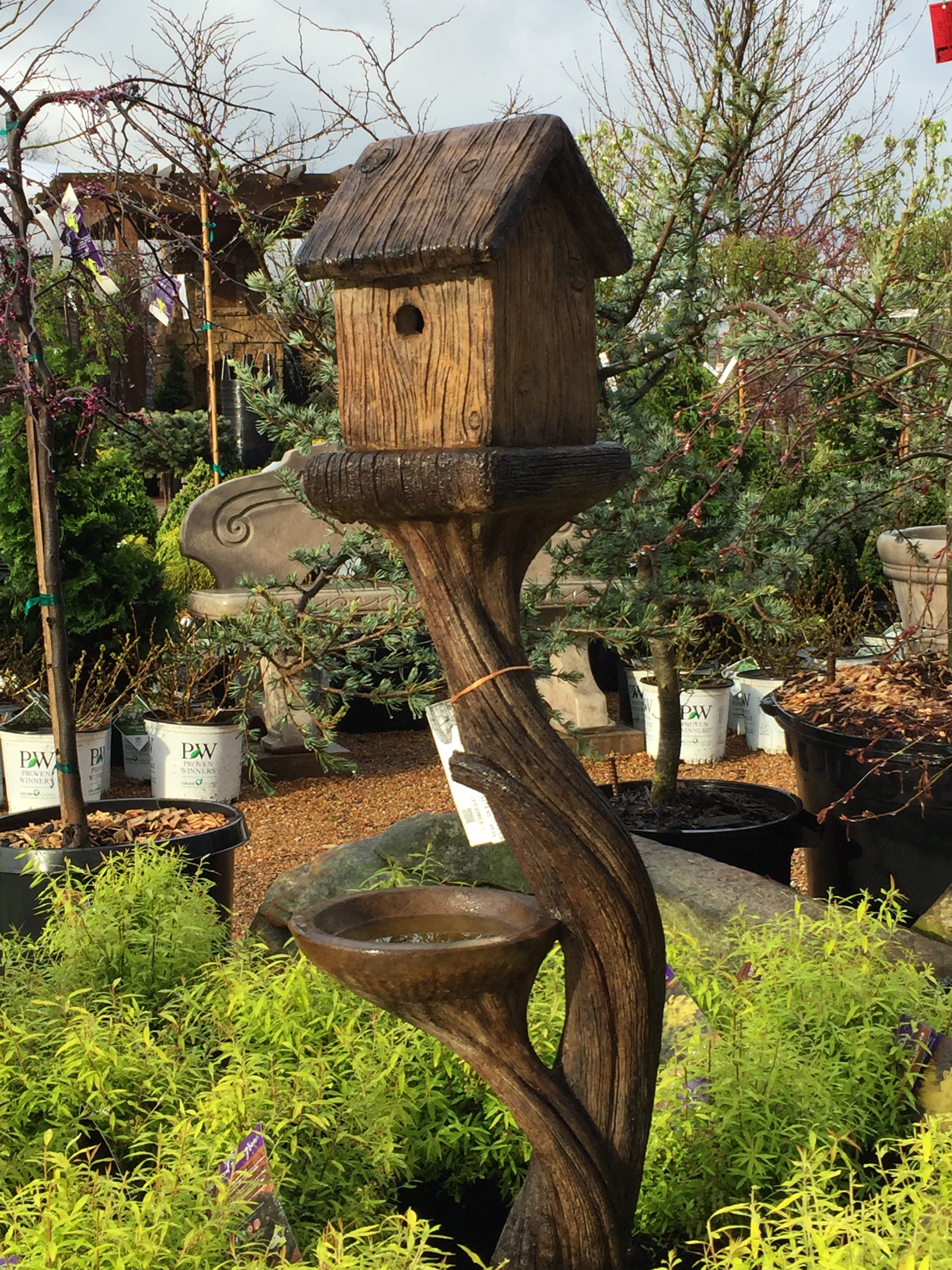 Birdhouse- Square Tall – Passiglia Landscape, Nursery & Garden Center